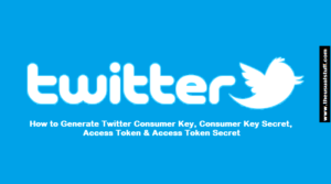 Generate Twitter Consumer Key and Access Token - The Usual Stuff