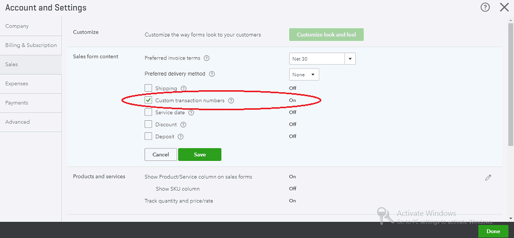 How to edit Quickbooks Online Invoice Number Field - The Usual Stuff